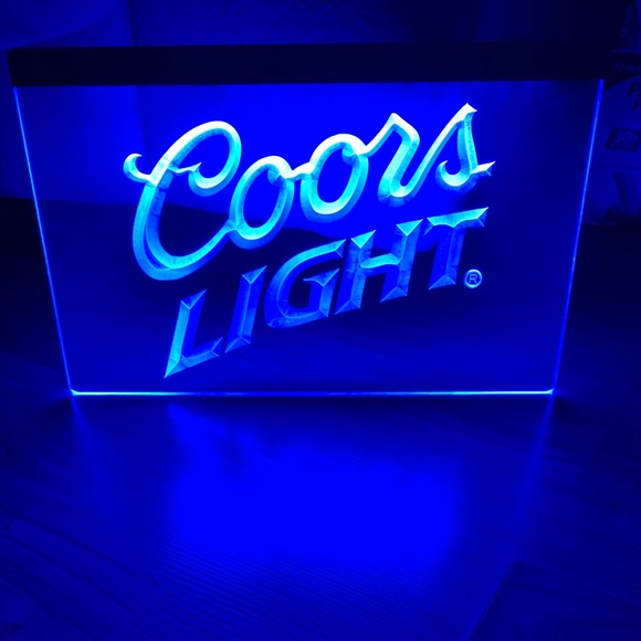 Other | Coors Light Led Neon Blue Light Sign 8x12 | Poshmark